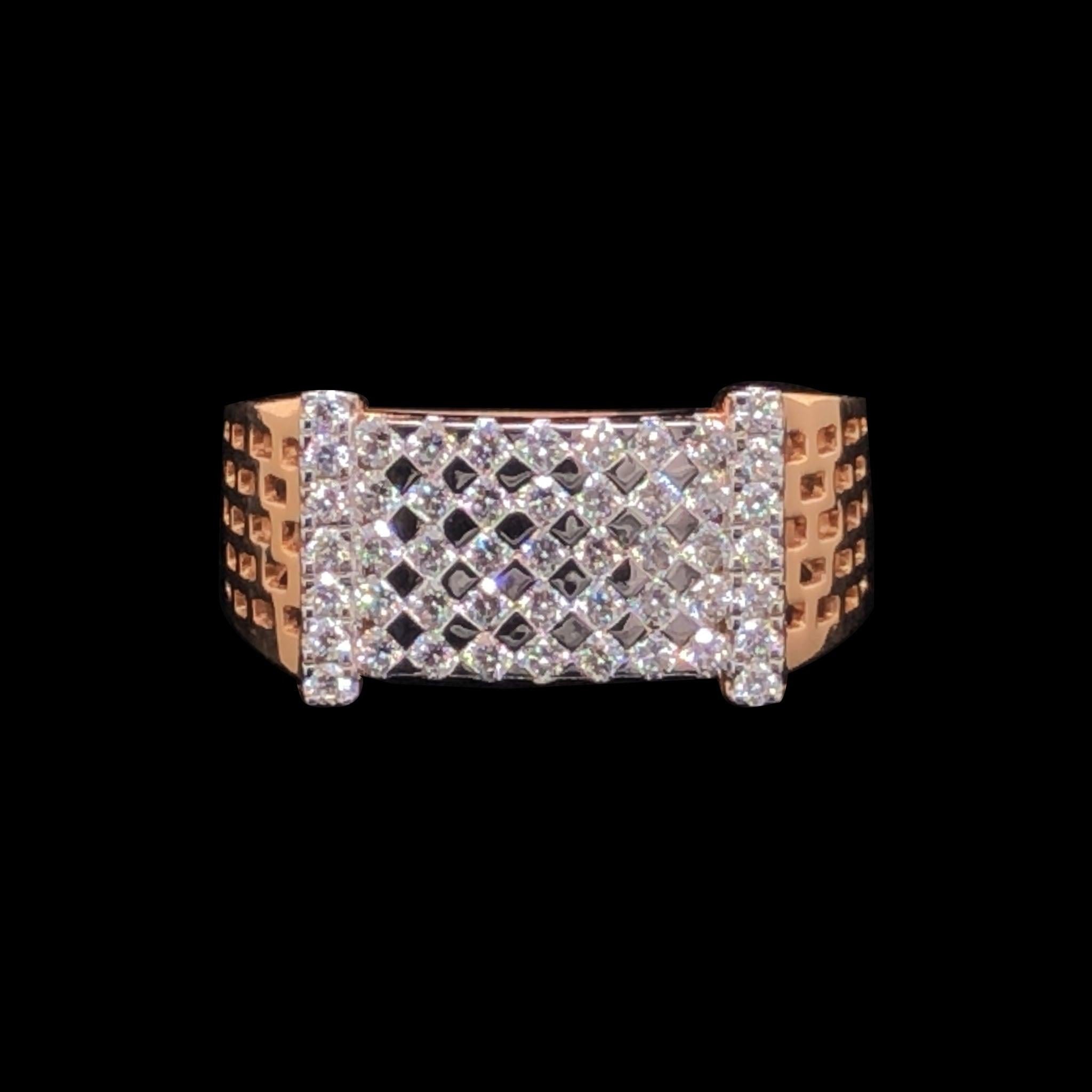 Buy Geometric Diamond Ring For Men | Zaveri Bros