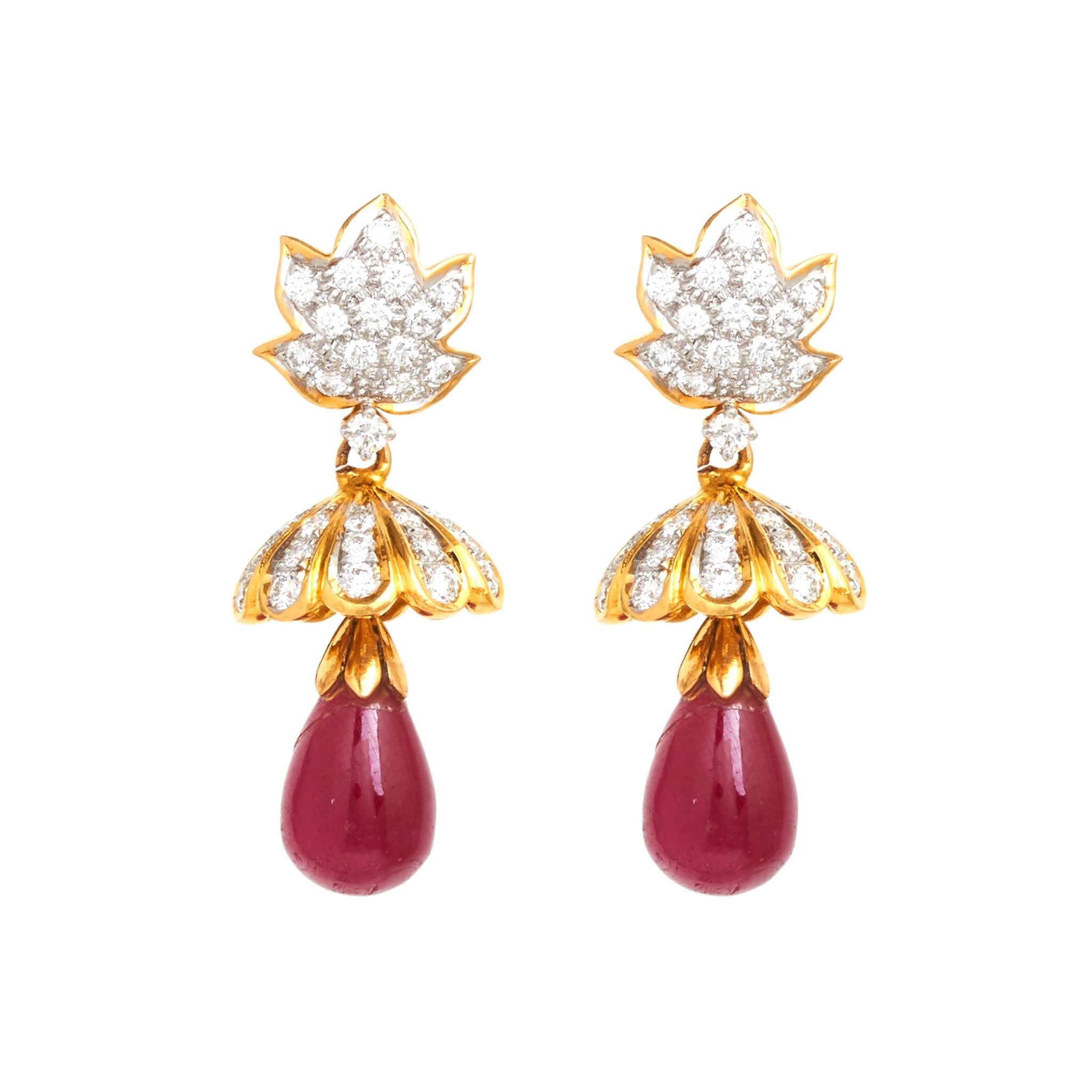 Shop Trendy Diamond Jhumka Earrings for Women at Zaveri Bros